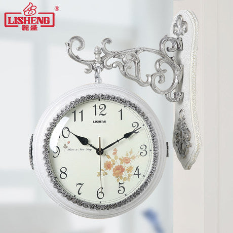 Lisheng European-style double-sided wall clock – WIMALADHARMA & SONS